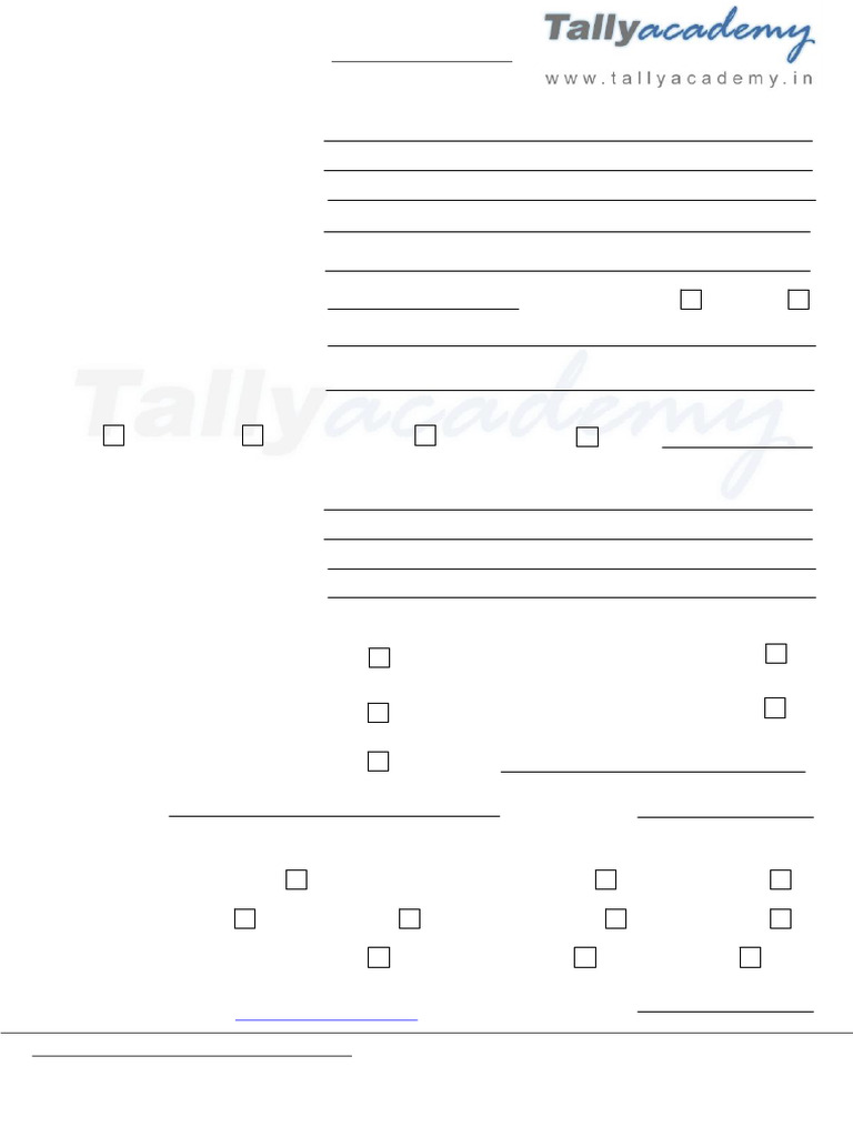 tally-admission-form | PDF