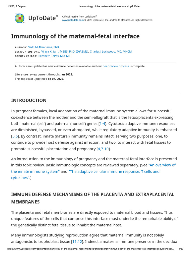 INMUNO MATERNO 2 | PDF | Immune System | Placenta