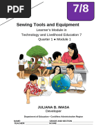 TLE7 HE Dressmaking Q1 Mod2 Identifying-Sewing-Tools-And-Equipment v3 | PDF | Scissors | Sewing