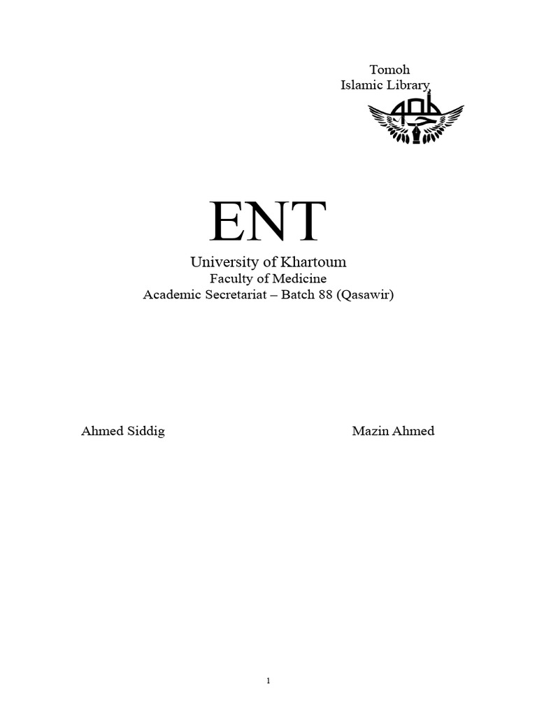 ENT Sheet 2015 | PDF | Human Nose | Diseases And Disorders