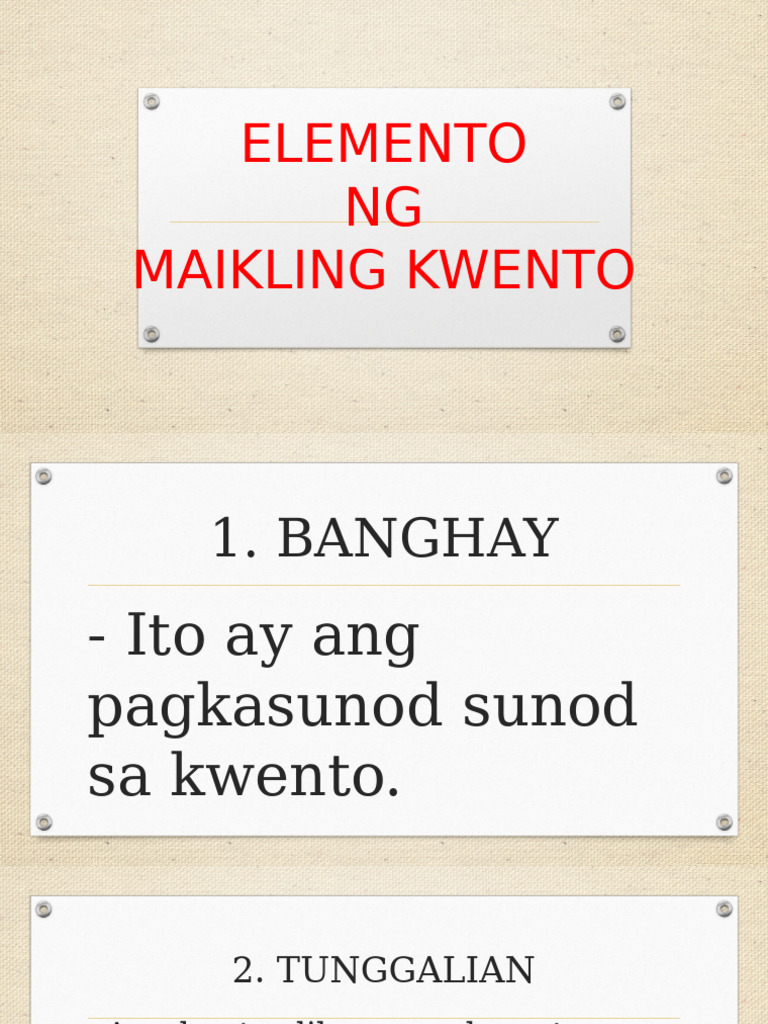 ELEMENTO-NG-MAIKLING-KWENTO (1) | PDF