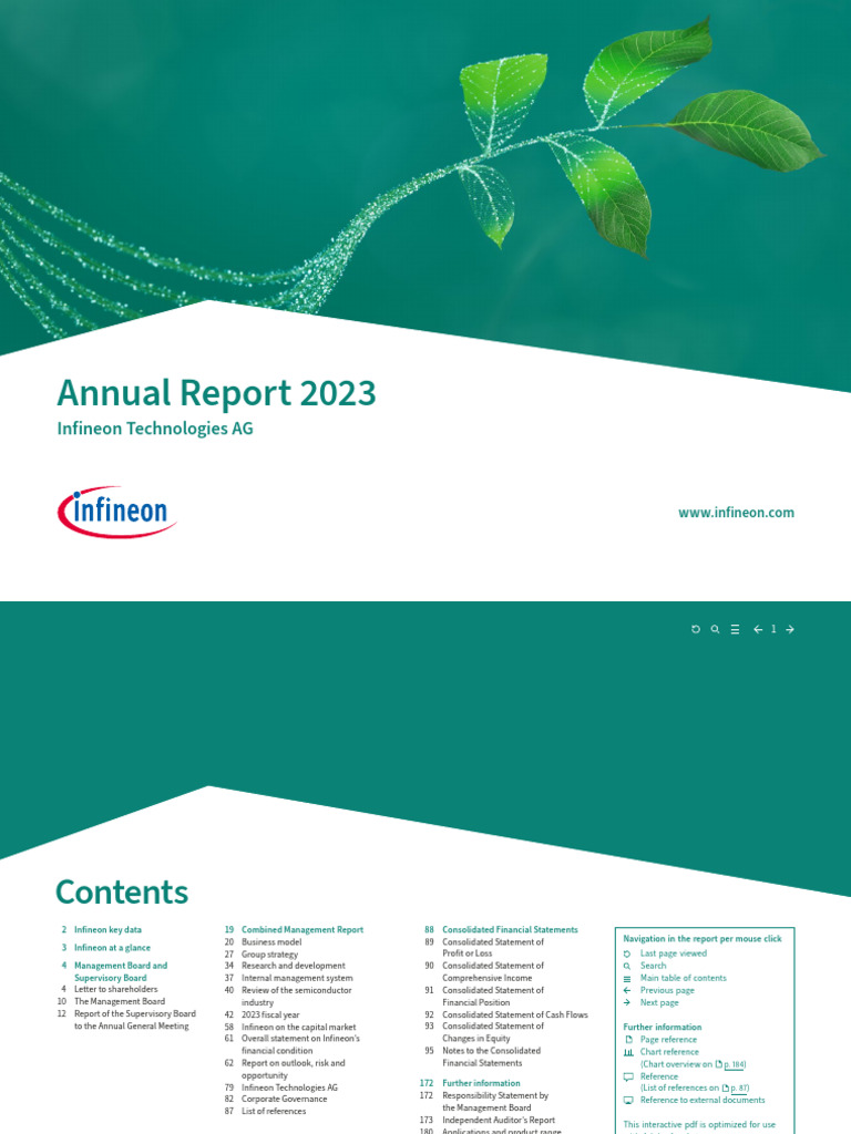 Infineon Annual Report 2023 | PDF | Earnings Per Share | Artificial ...