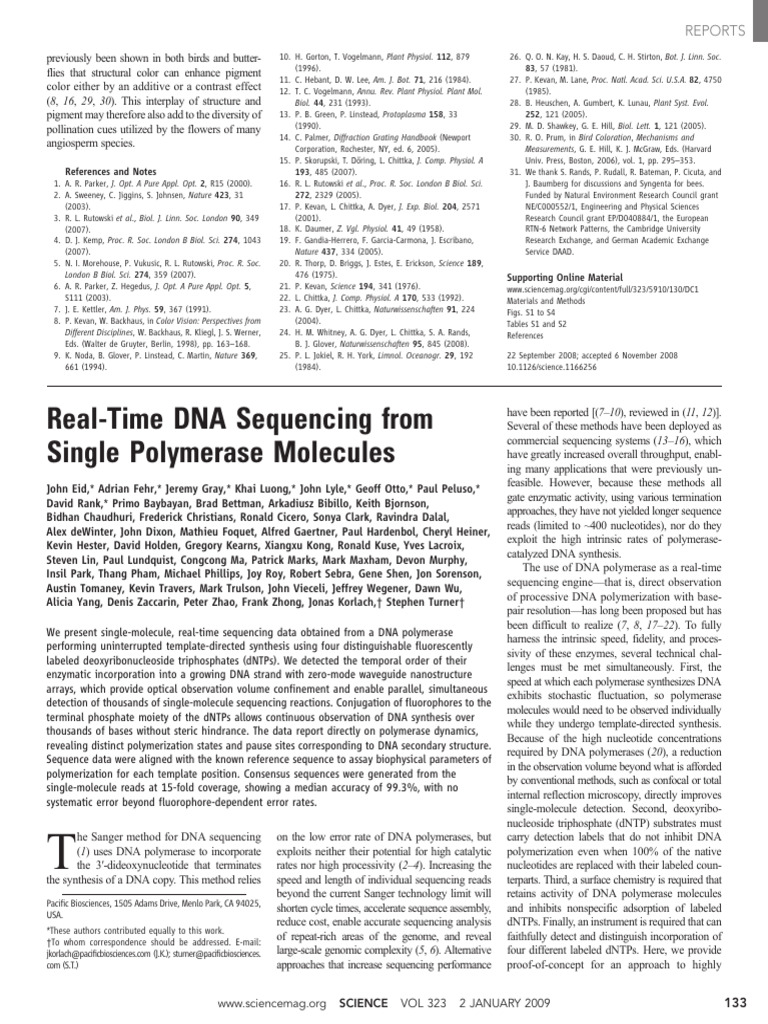 PacBio Sequencing Paper | PDF | Dna Sequencing | Dna