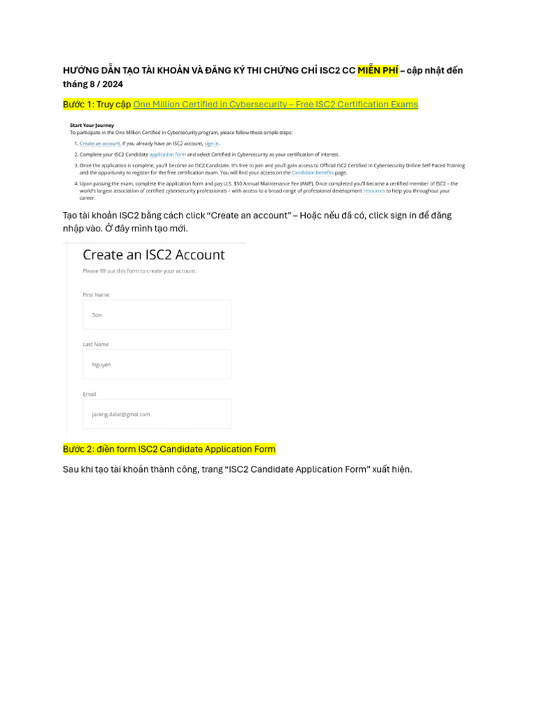 One Million Certified in Cybersecurity - Free ISC2 Certification Exams ...