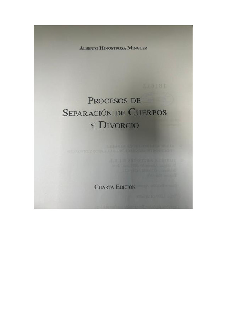 Alberto Hinostroza Separacion de Hecho | PDF