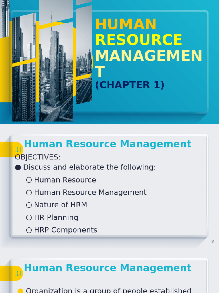 Chapter 1 Human Resource Management | PDF | Human Resource Management | Human Resources