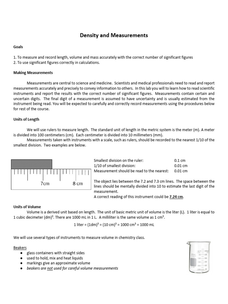 Density-Measurements-Part 1-1 | PDF | Volume | Significant Figures
