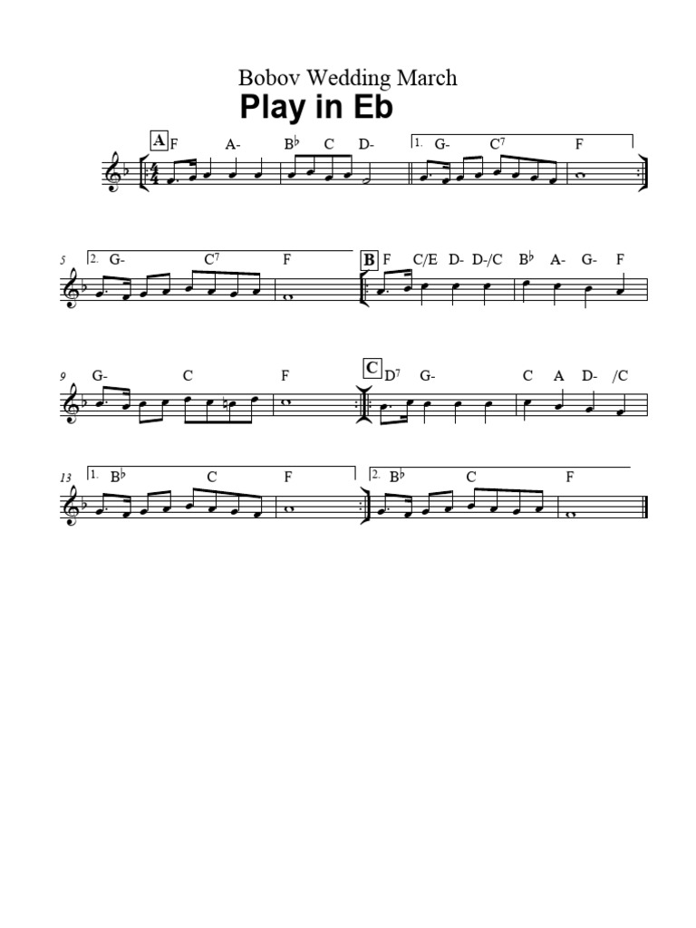 Bobov Wedding March | PDF