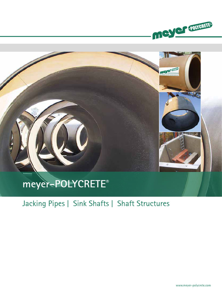 POLYCRETE® Jacking Pipes Overview | PDF | Pipe (Fluid Conveyance ...
