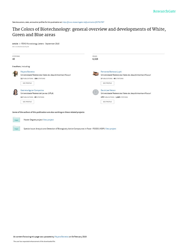 The colors of Biotechnology. White | PDF | Biofuel | Genetically ...