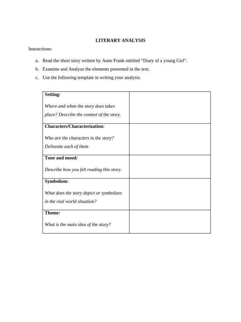 Literary Analysis | PDF