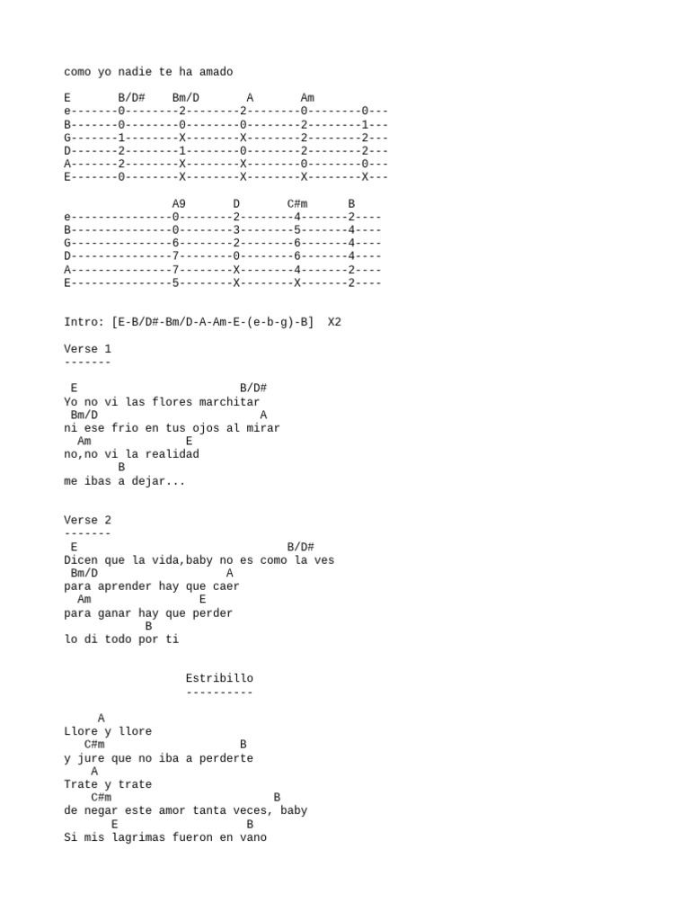 Como Yo Nadie Te Ha Amado Pdf