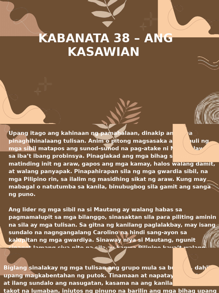 Kabanata 38 | PDF