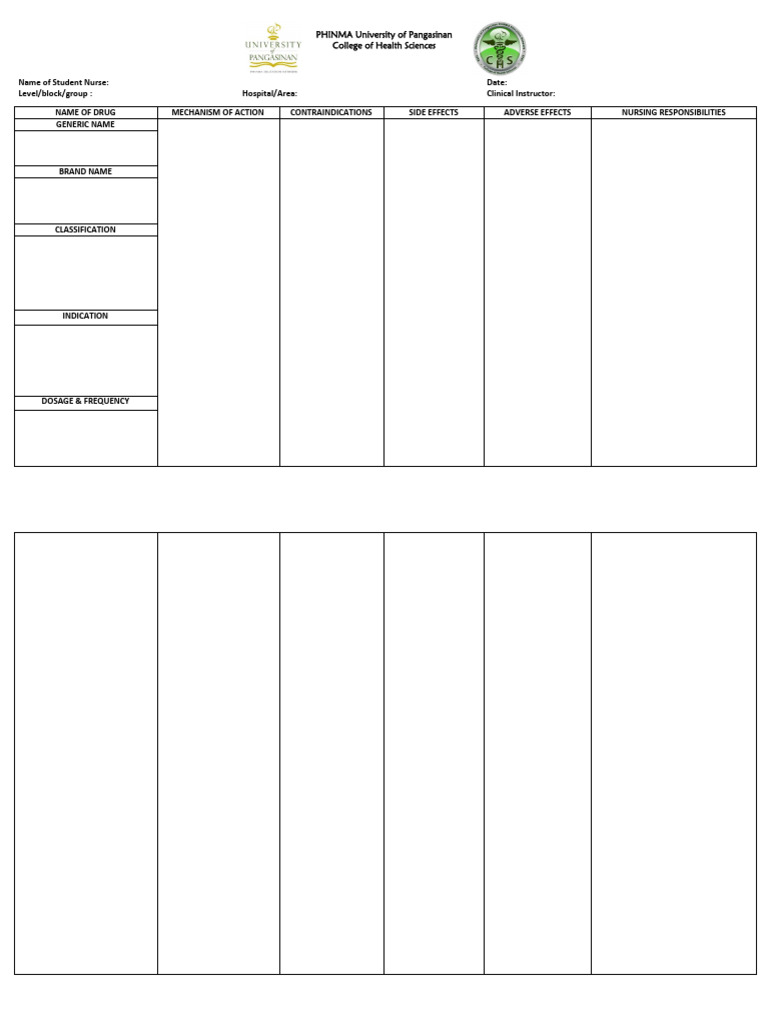 Drug-Study-TEMPLATE | PDF