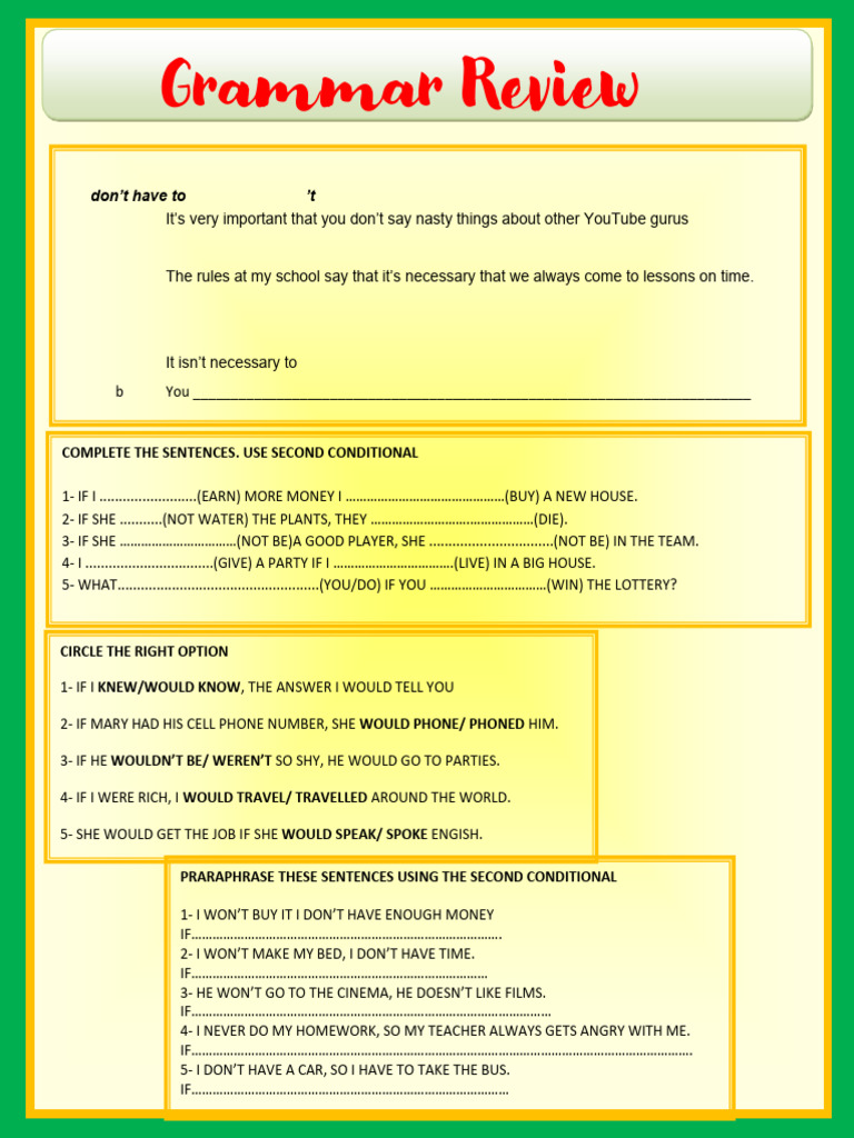 Grammar Revision | PDF