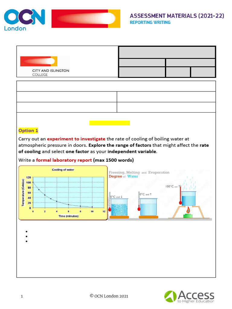 Assignment Brief Report Writing | PDF | Learning | Cognition