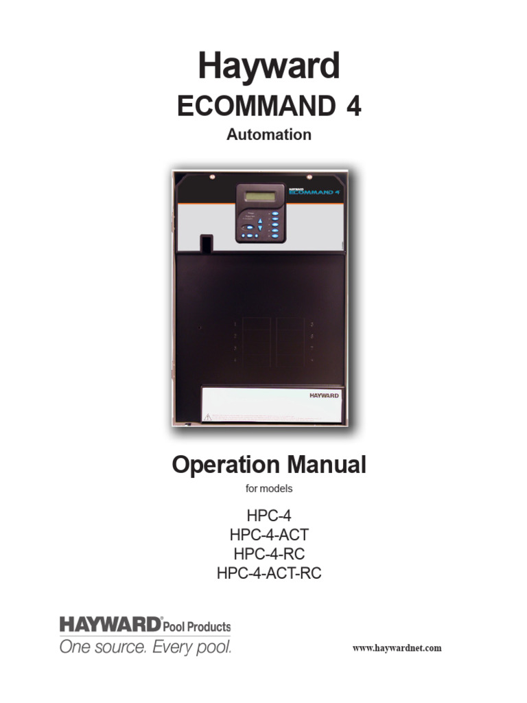 Ecommand 4 Operation Manual | PDF | Menu (Computing) | Manufactured Goods