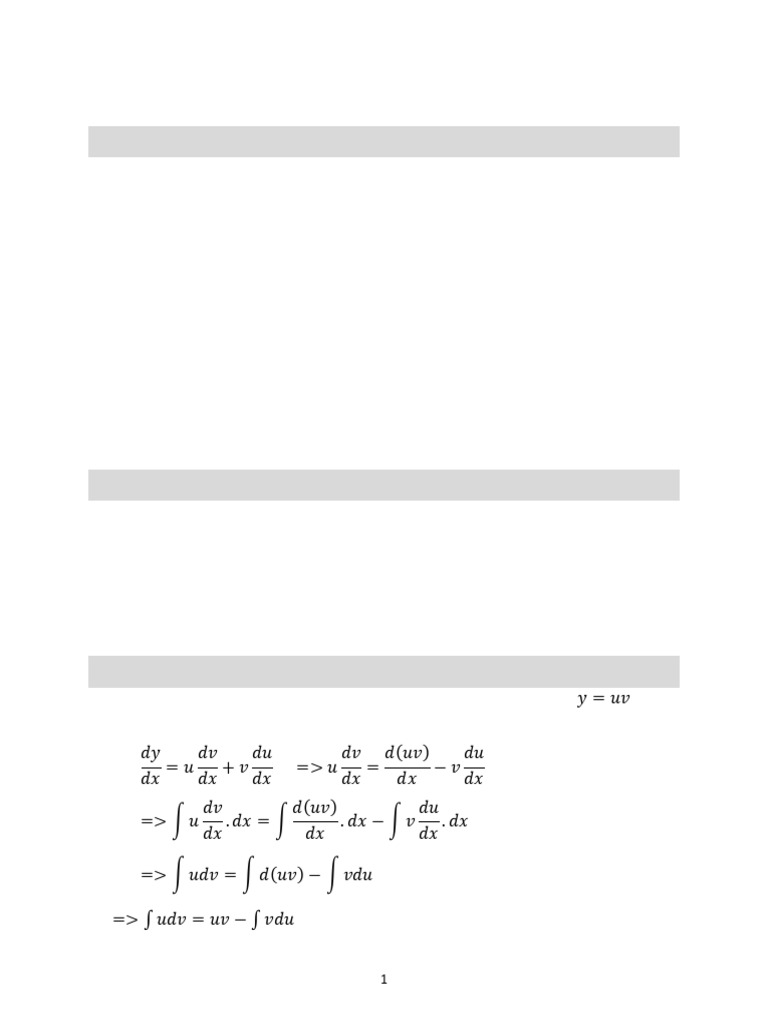 Lesson_5_Techniques_of_Integration | PDF | Integral | Functions And Mappings