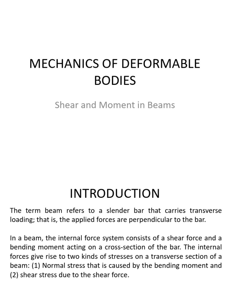 lecture 5 SM digrams | PDF | Bending | Beam (Structure)