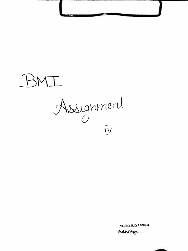 Bmi Assignment - Compressed | PDF