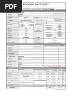 Personal Data Sheet 2023 Template | PDF