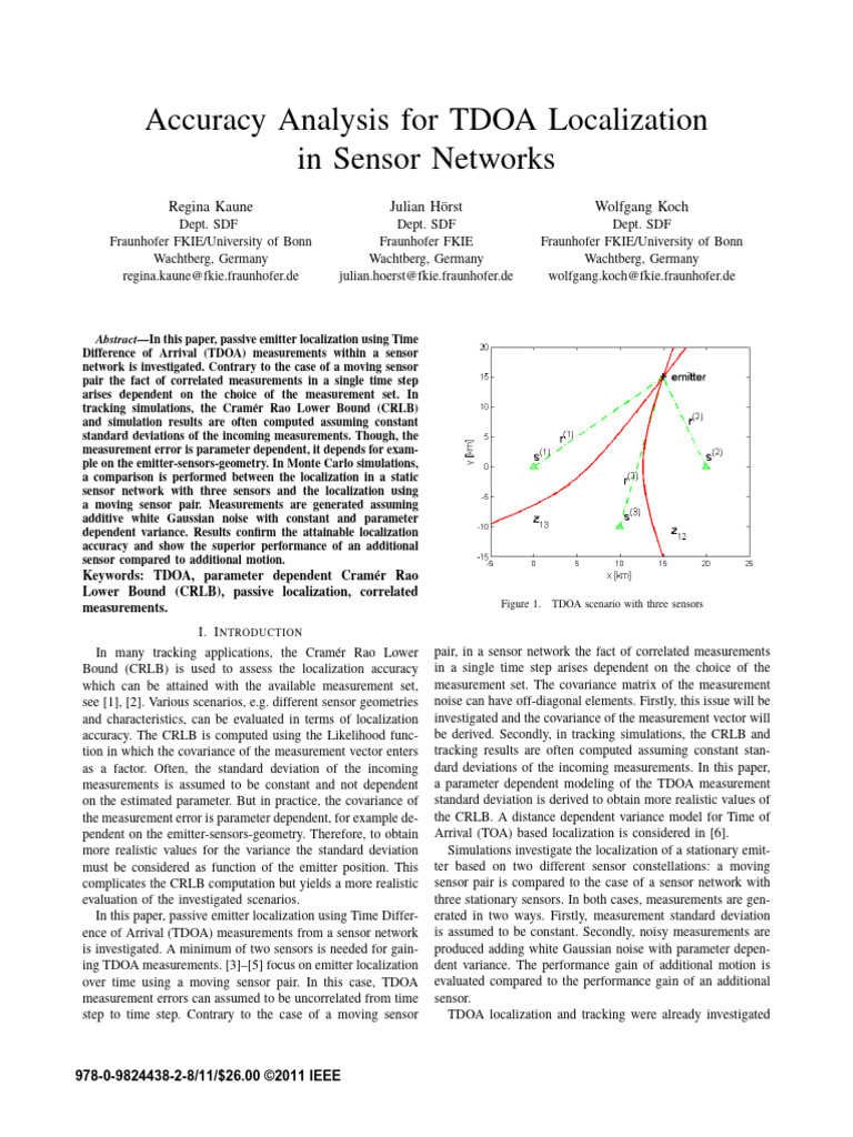 TDOA Localization Accuracy Analysis | PDF | Variance | Normal Distribution