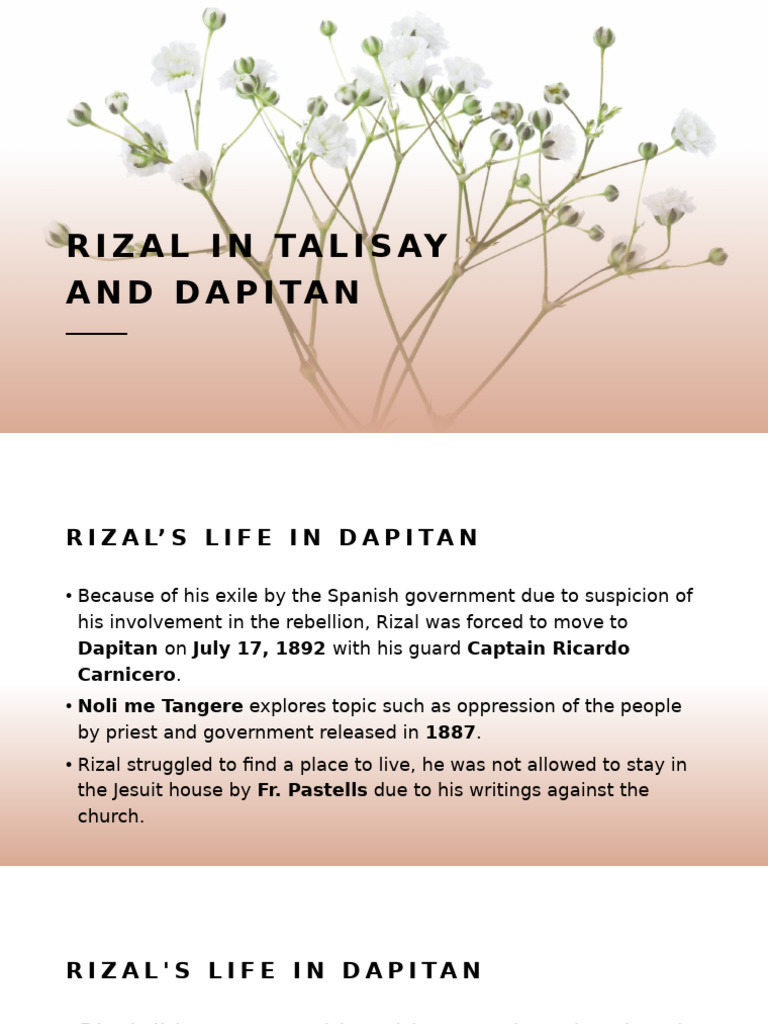 RIZAL-IN-DAPITAN-AND-LIFE-IN-TALISAY | PDF | Spanish East Indies ...