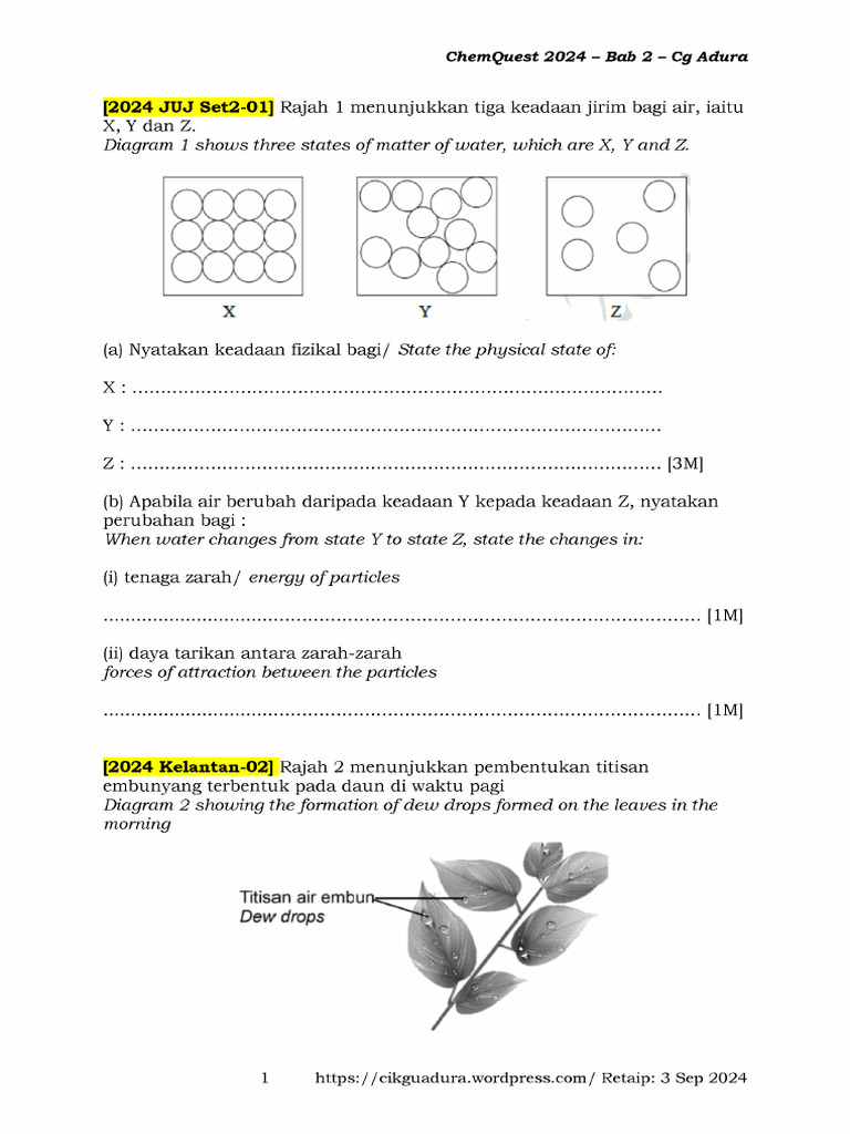 F4 Chapter 2 Chem | PDF