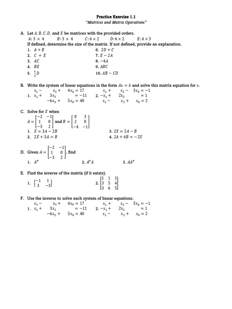 Matrices-and-Matrix-Operations | PDF