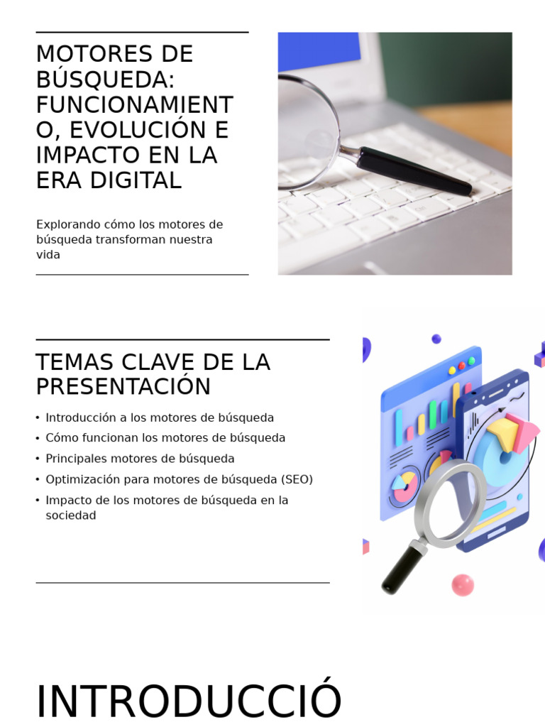 Motores de Búsqueda: Impacto y SEO | PDF | Posicionamiento en ...