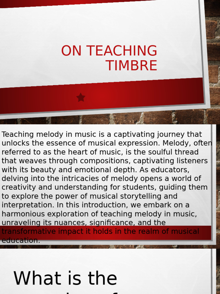 Understanding Timbre in Music Education | PDF | Human Voice | Singing