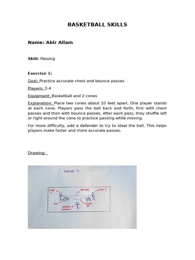 Basketball Skills Assignment | PDF