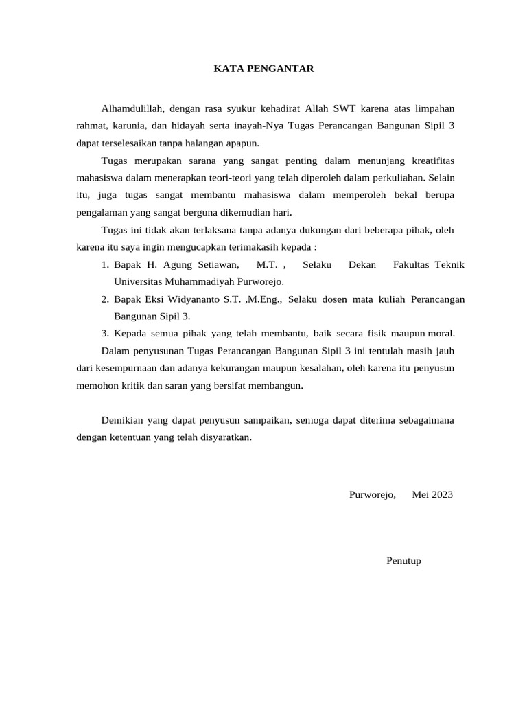 Komponen Tugas Perancangan Bangunan Sipil Pdf