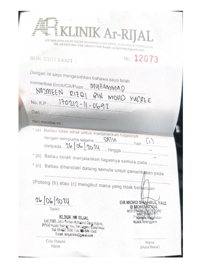 KLINIK Ar-RIJAL | PDF