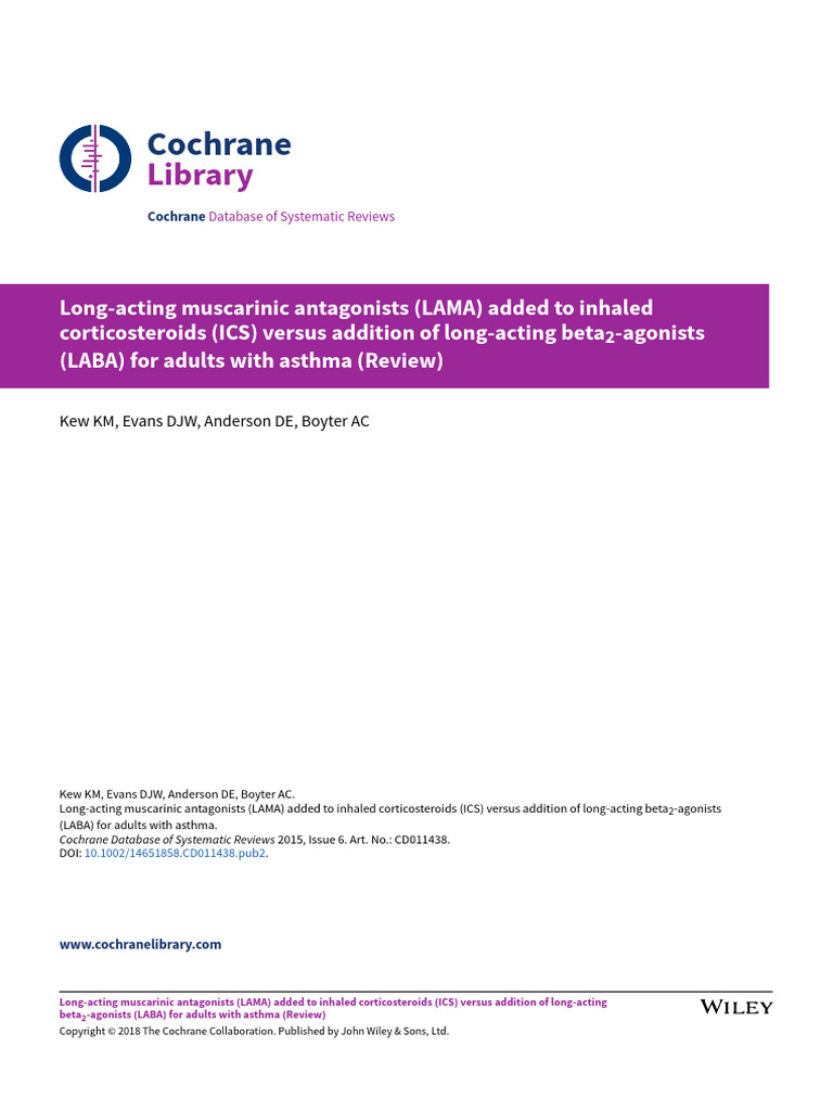 Cochrane: Library | PDF | Asthma | Chronic Obstructive Pulmonary Disease