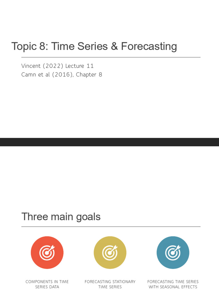 Topic 8 Time Series and Forecasting | PDF | Forecasting | Regression Analysis