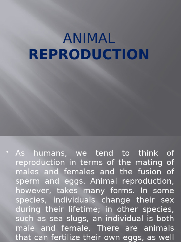 Animal Reproduction: Sexual vs Asexual | PDF | Sexual Reproduction ...