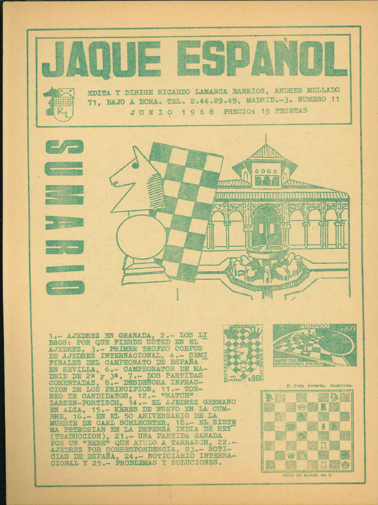 Trebejos 1968 N 11 | PDF