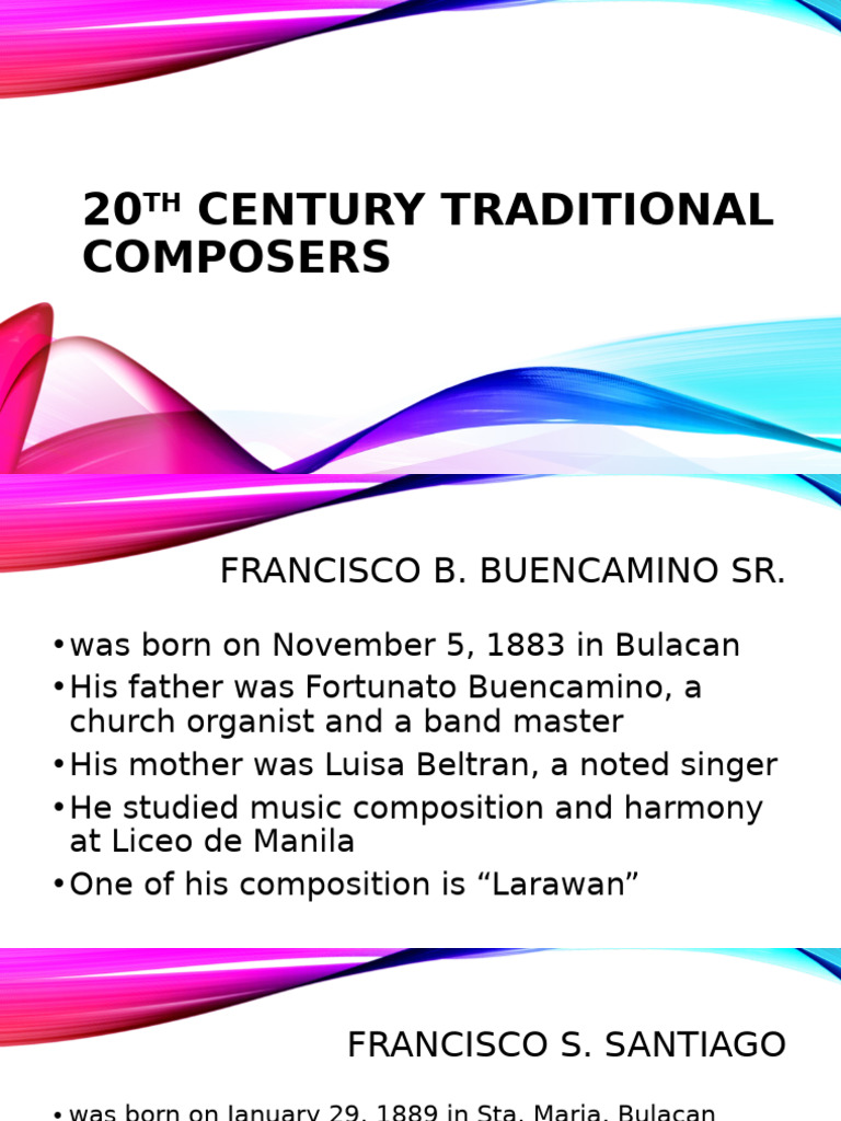 20th Century Traditional Composers (Autosaved) | PDF