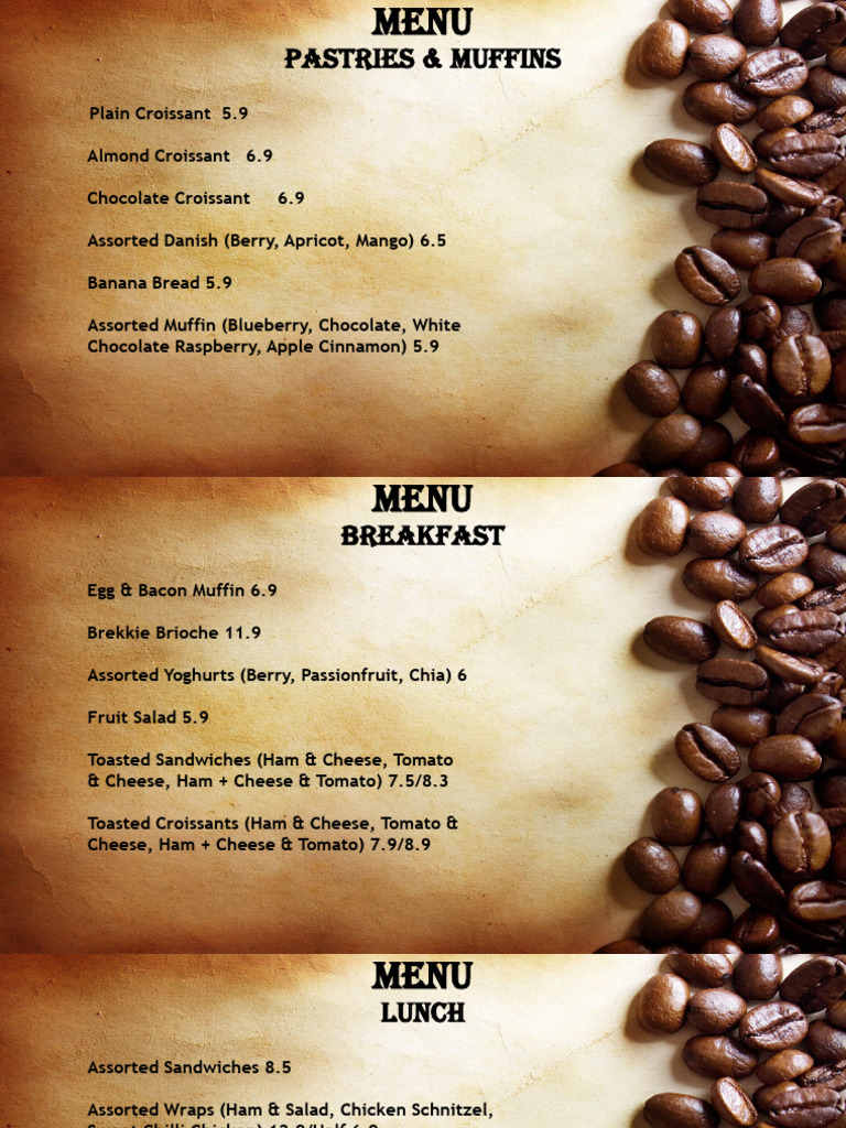 The Common Cafe Menu | PDF