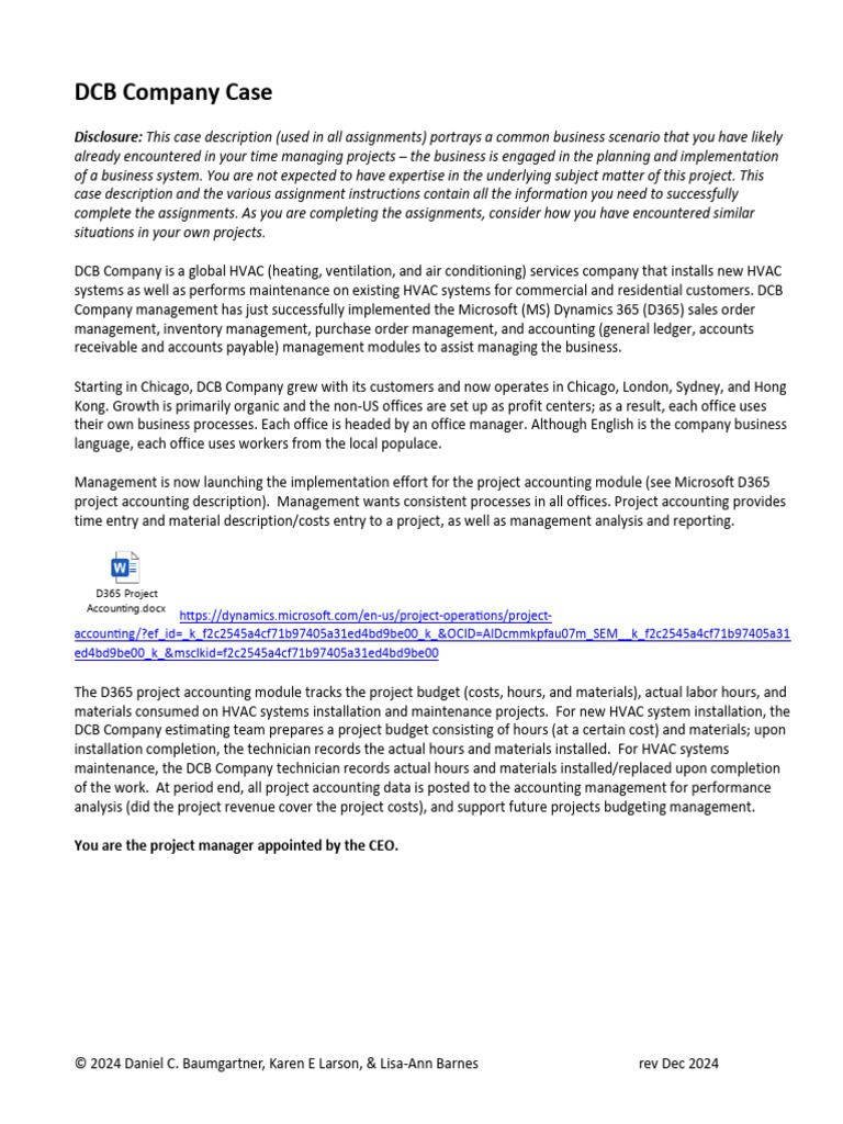 DCB Company Case | PDF | Business | Economies