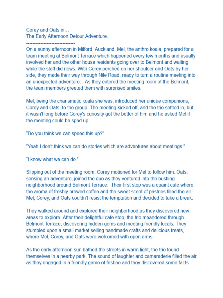 On a Sunny Afternoon in Milford, Auckland, Mel, The Anthro Koala ...