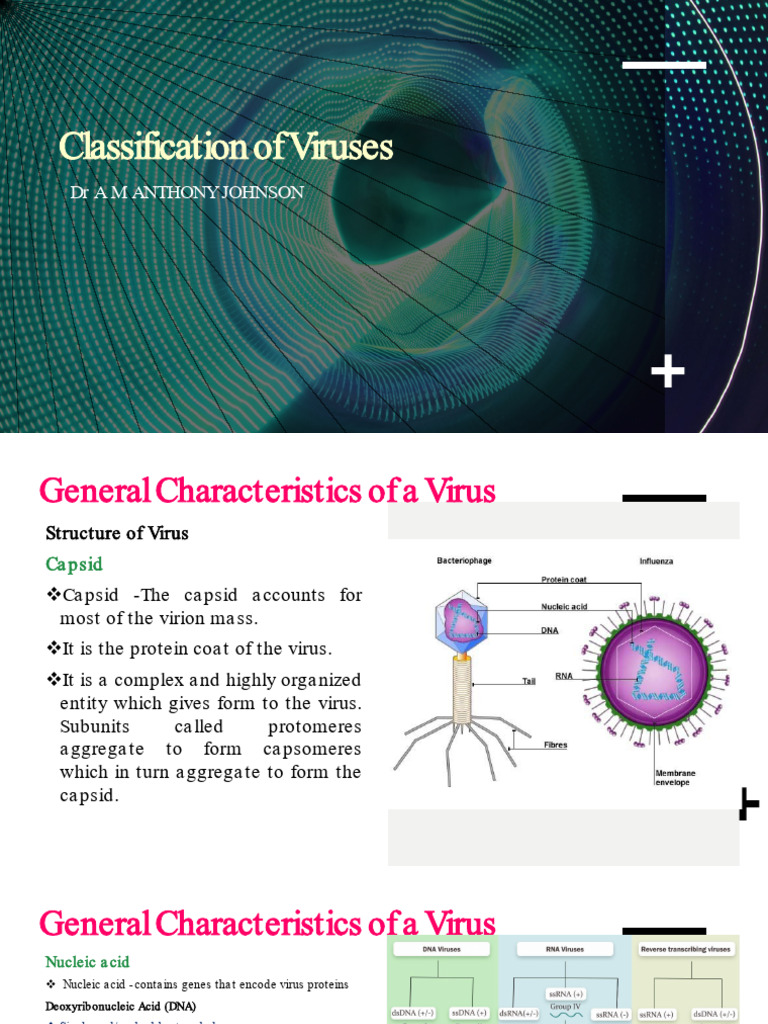 Classification of Viruses: DR A M Anthony Johnson | PDF | Virus ...