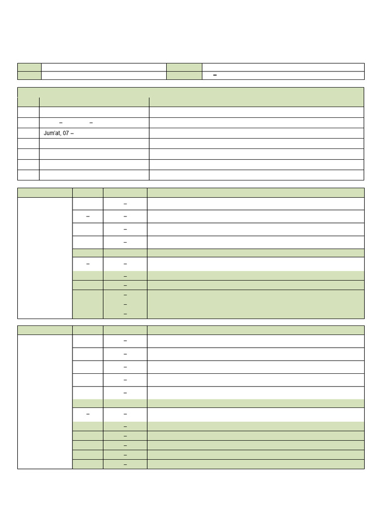 Jadwal Kelas 2C | PDF