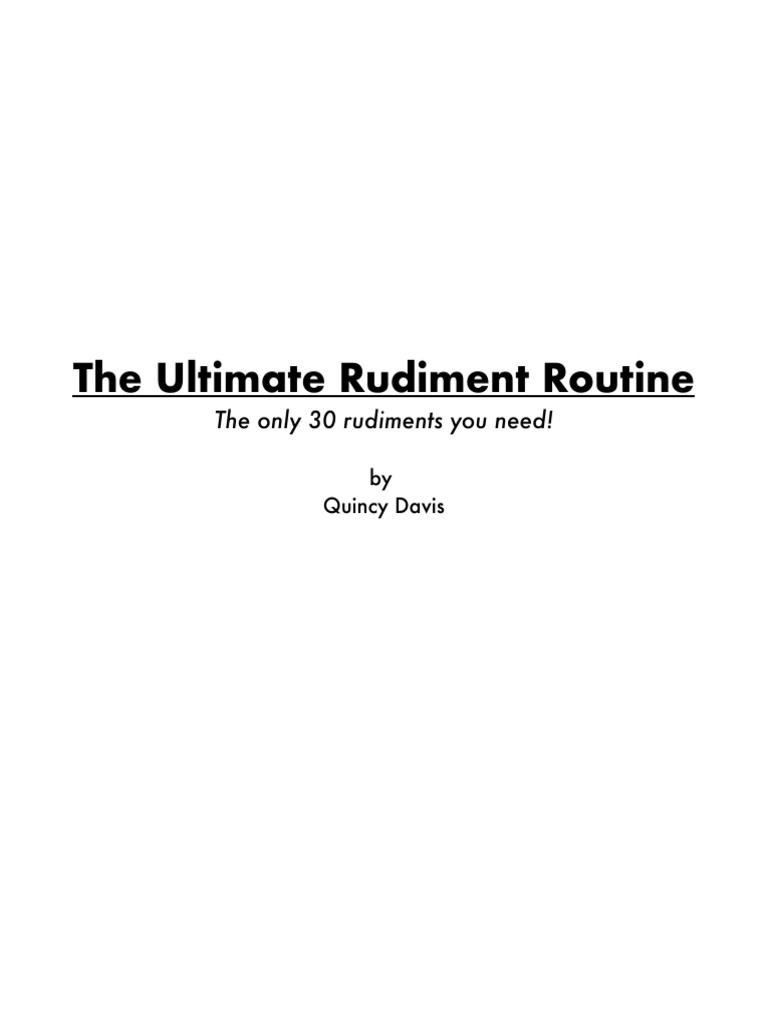 The Ultimate Rudiment Routine V.2a | PDF | Musical Forms | Drumming