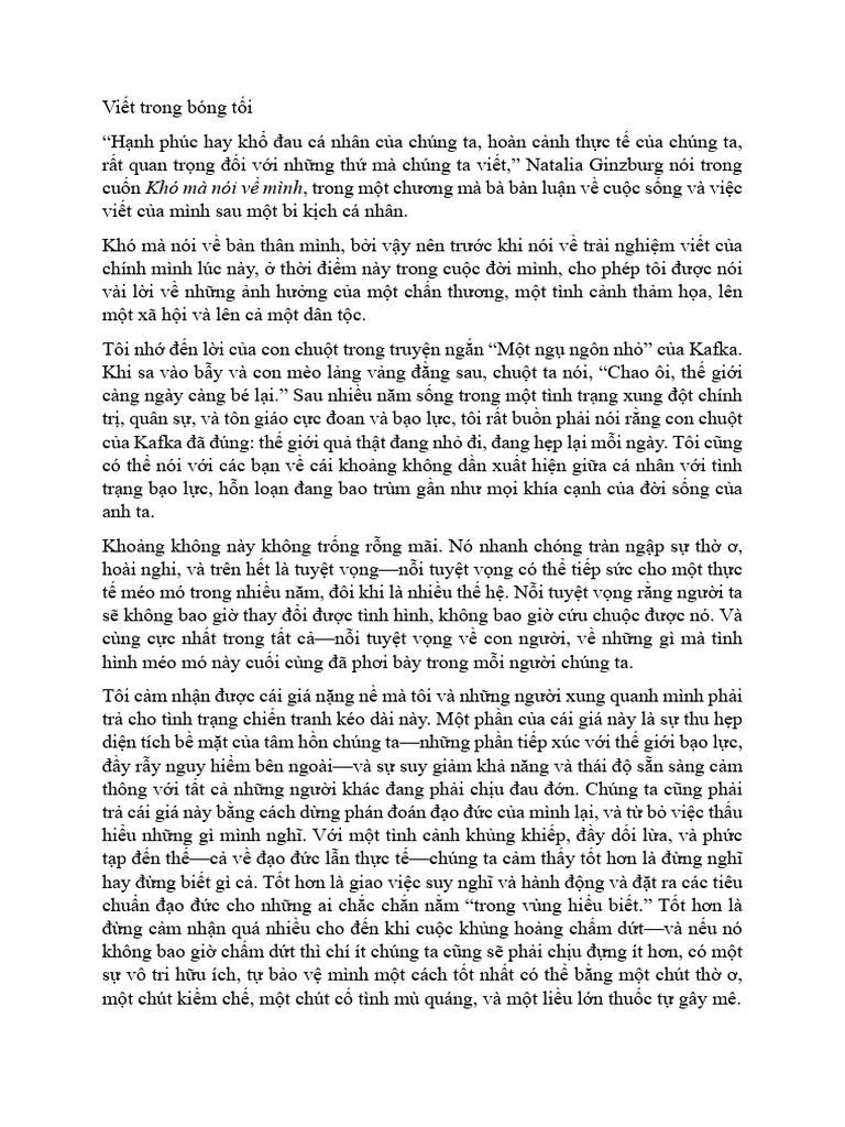 Viết trong bóng tối - David Gossman | PDF