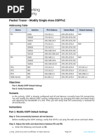2.4.11 Packet Tracer - Modify Single-Area OSPFv2 - ILM | PDF | Computer Architecture | Computing
