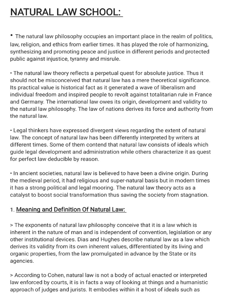 Natural Law School - Lawcopedia PDF | PDF