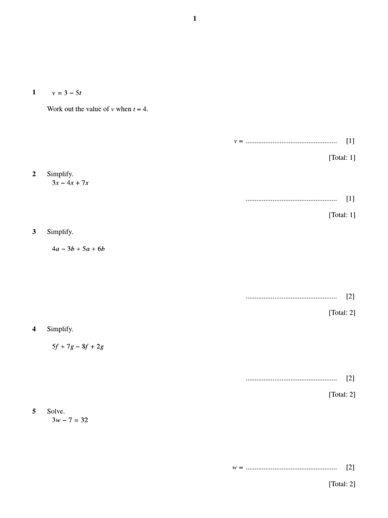 Algebraic Manipulation | PDF | Algebra | Elementary Mathematics