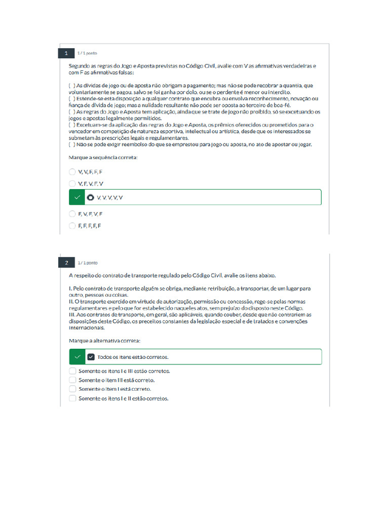 Exercicio Avaliativo Módulo II - D. Civil Contratos | PDF